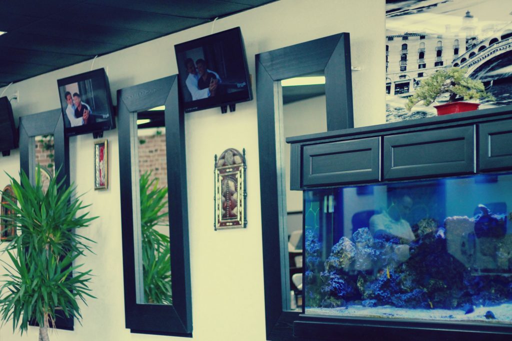 Casablanca Barbershop Fish Tank - Casa Blanca Barber Shop